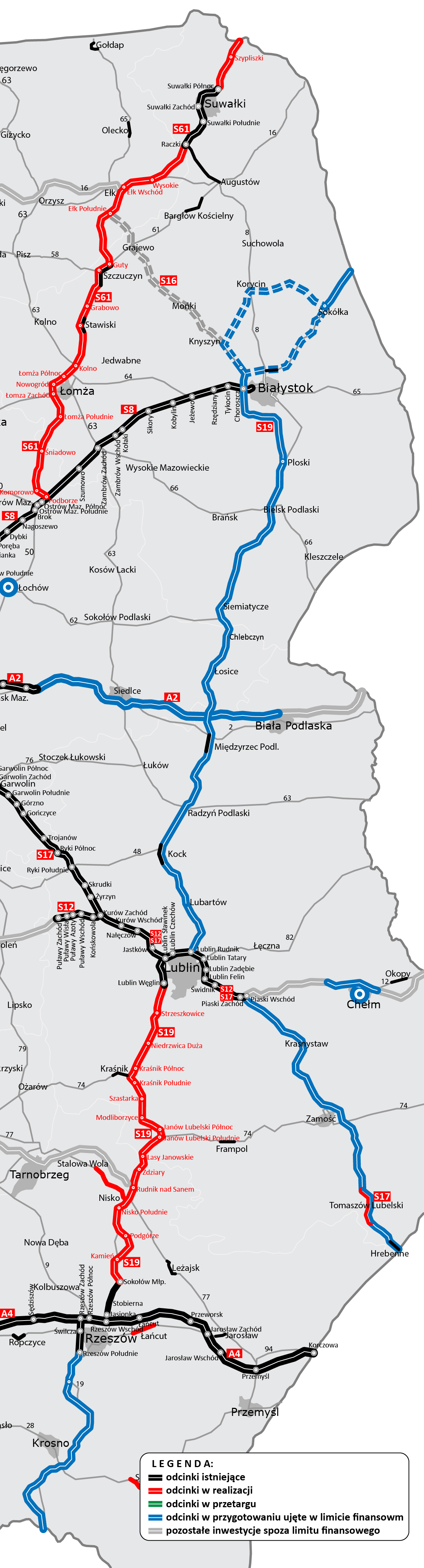 Via Carpatia, Via Baltica, Rail Baltica, Wschodnia Magistrala Kolejowa ...